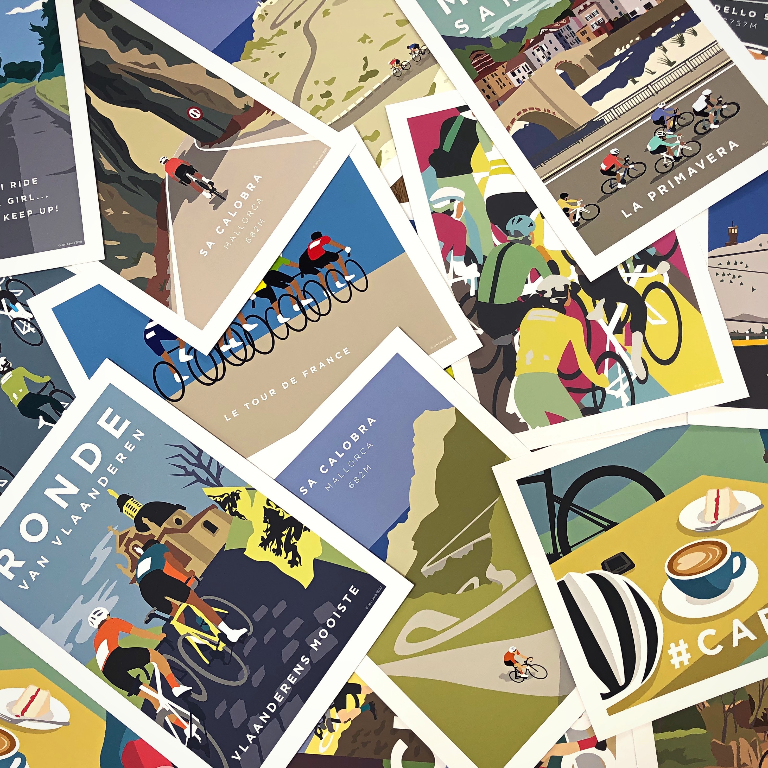 WIN a piece of cycling art by Jen Lewis | Cycling UK